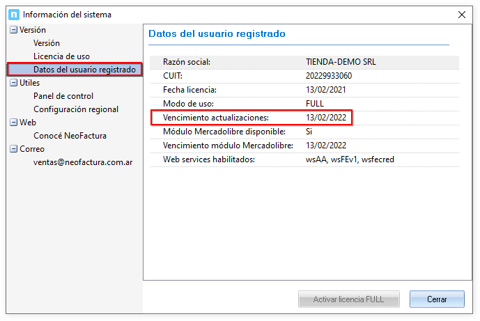 Actualizar NeoFactura a una nueva versión | Centro de ayuda NeoFactura