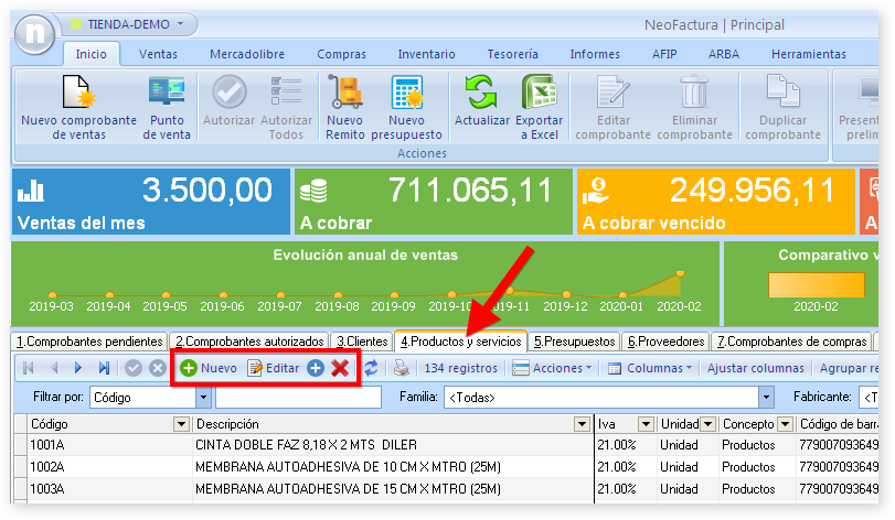 Crear articulos | Centro de ayuda NeoFactura